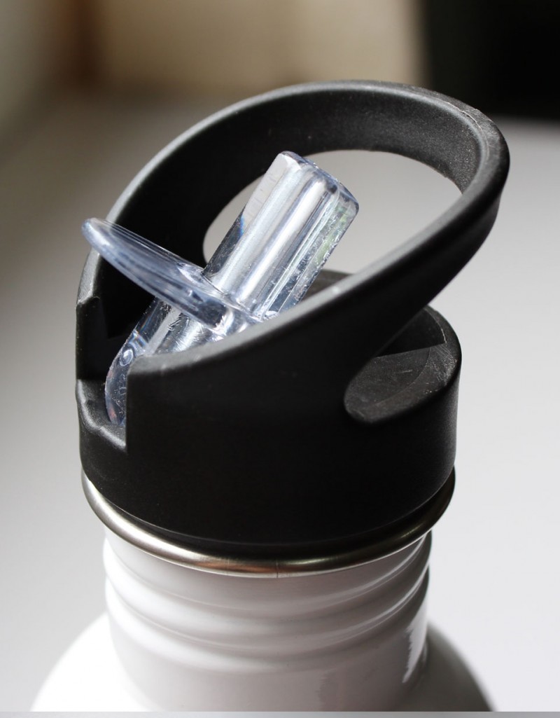 White Flask With Straw